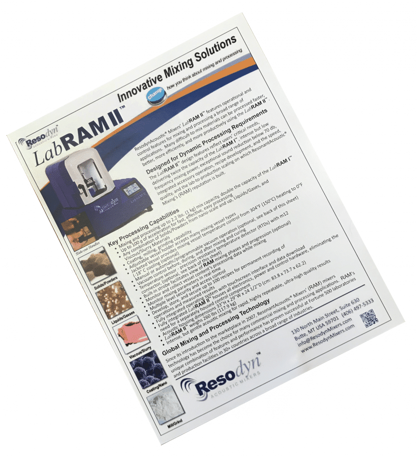 LabRAM Original Product Exchange Program - Resodyn Acoustic Mixers