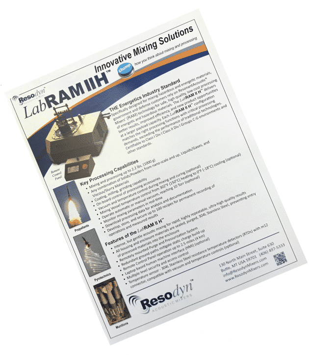 LabRAM Original Product Exchange Program - Resodyn Acoustic Mixers