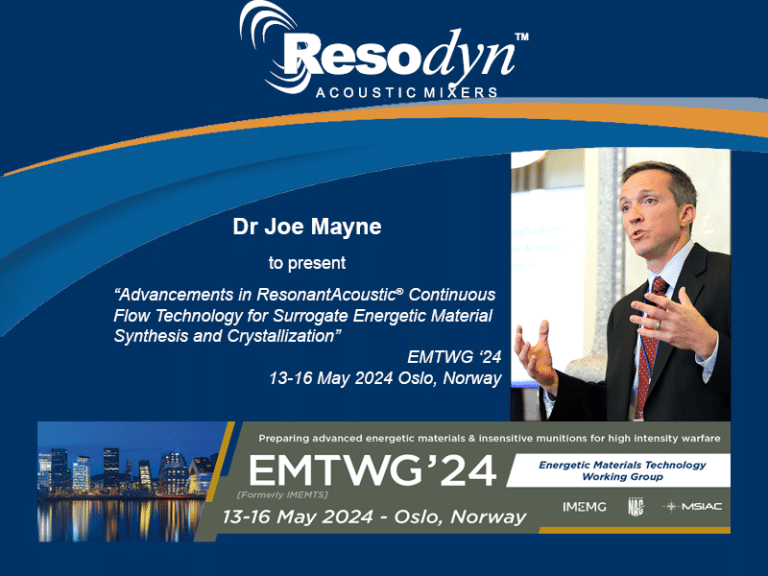 EMTWG features ResonantAcoustic® Mixing (RAM) Technology in Three ...